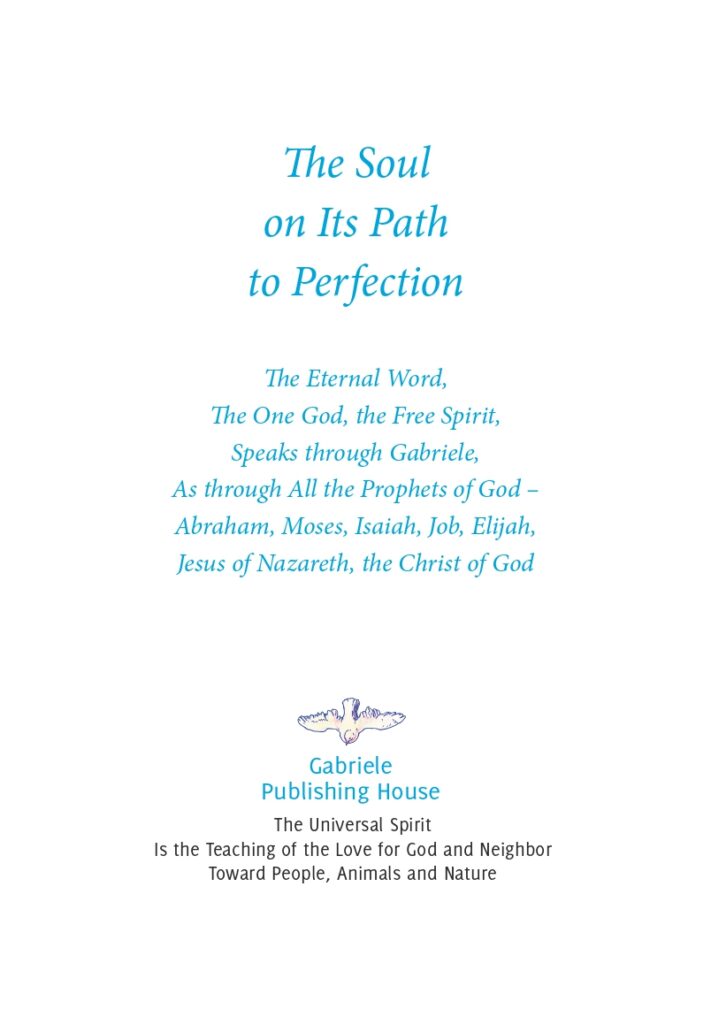 Book: The Soul on Its Path to Perfection | Gabriele Publishing
